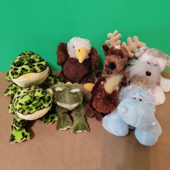 GANZ | Toys | Lot Of 8 Assorted Webkinz Lil Kinz Bullfrog Eagle Hippo ...